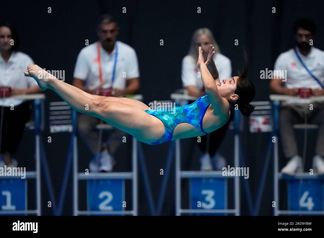 Ana Ricci of Peru competes during the women's 3m springboard diving ...