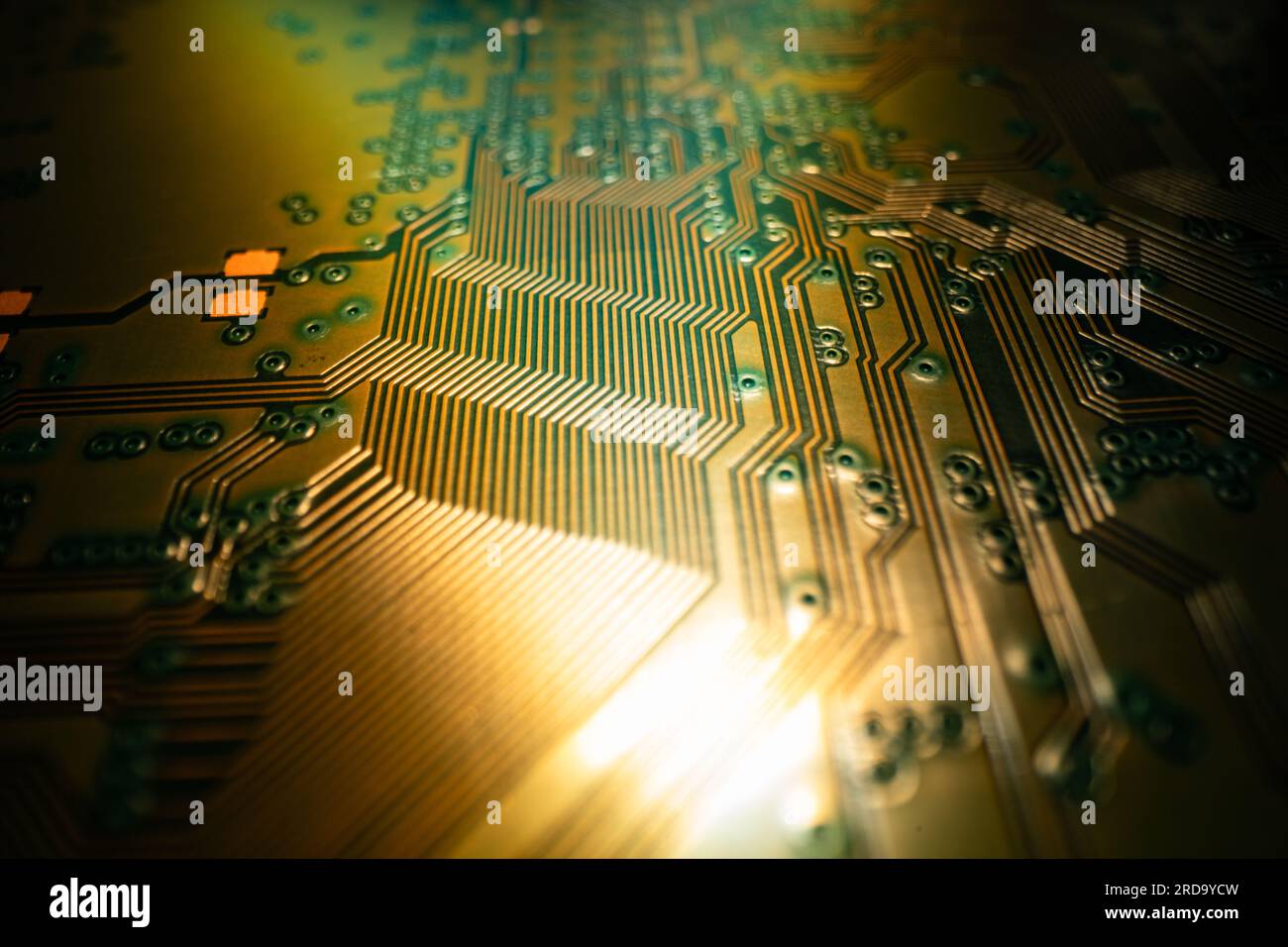 Circuit board. Technological electronic plate with roads and other ...