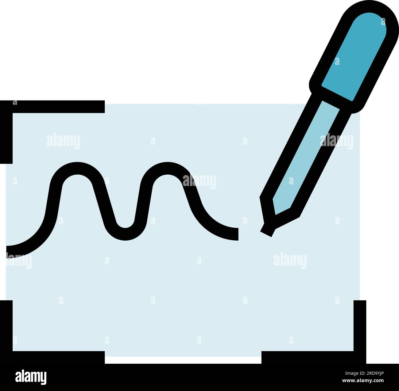 Handwriting signature icon outline vector. Digital recognition. Online ...