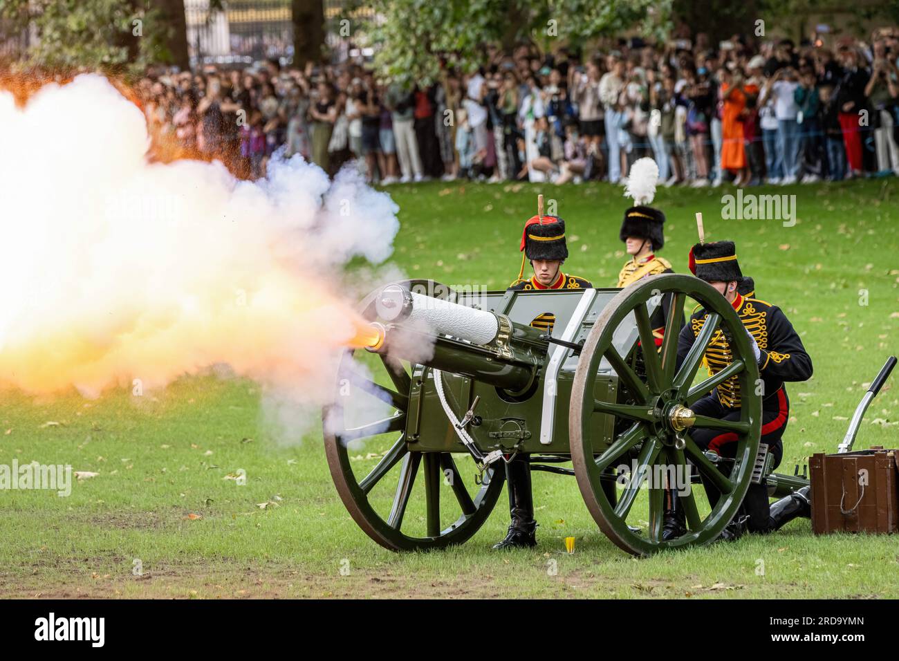 London, UK. 17th July, 2023. King's Troop, Royal Horse Artillery seen ...