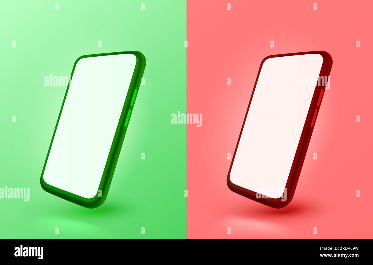 Smartphone color mobile screen, technology mobile display light. Vector ...