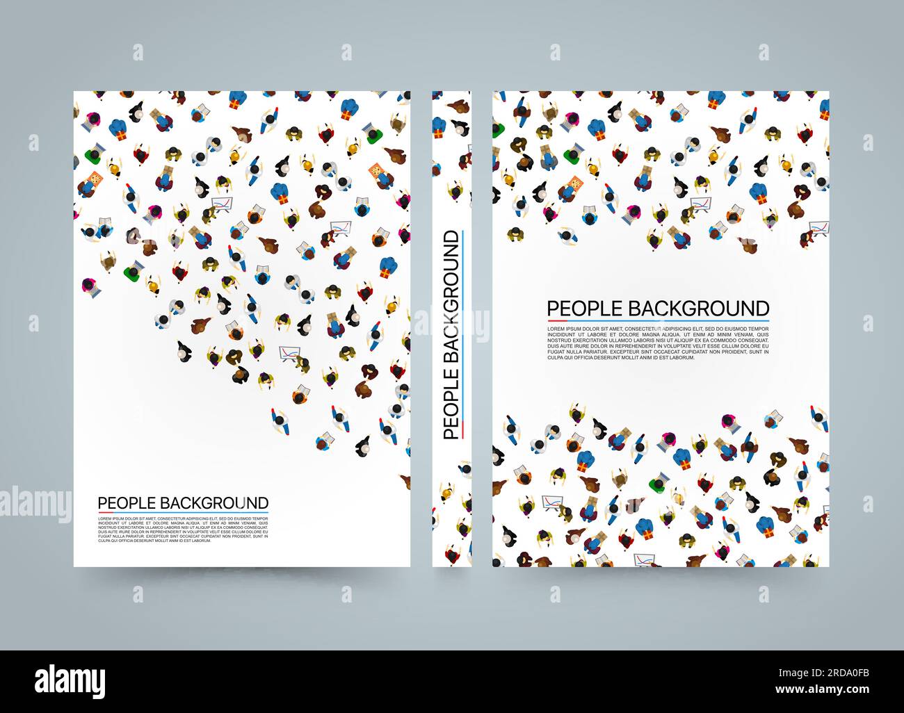 Crowd background office flyer Stock Vector Images - Alamy