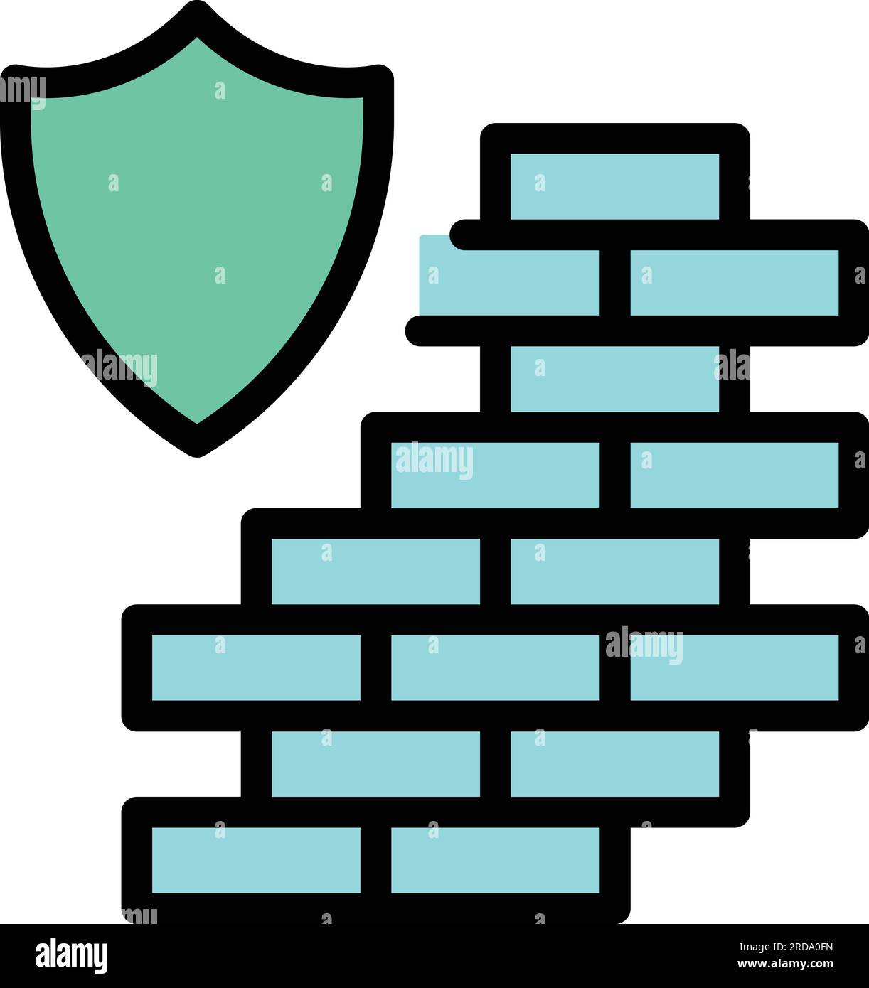 Cross section of brick wall Stock Vector Images - Alamy