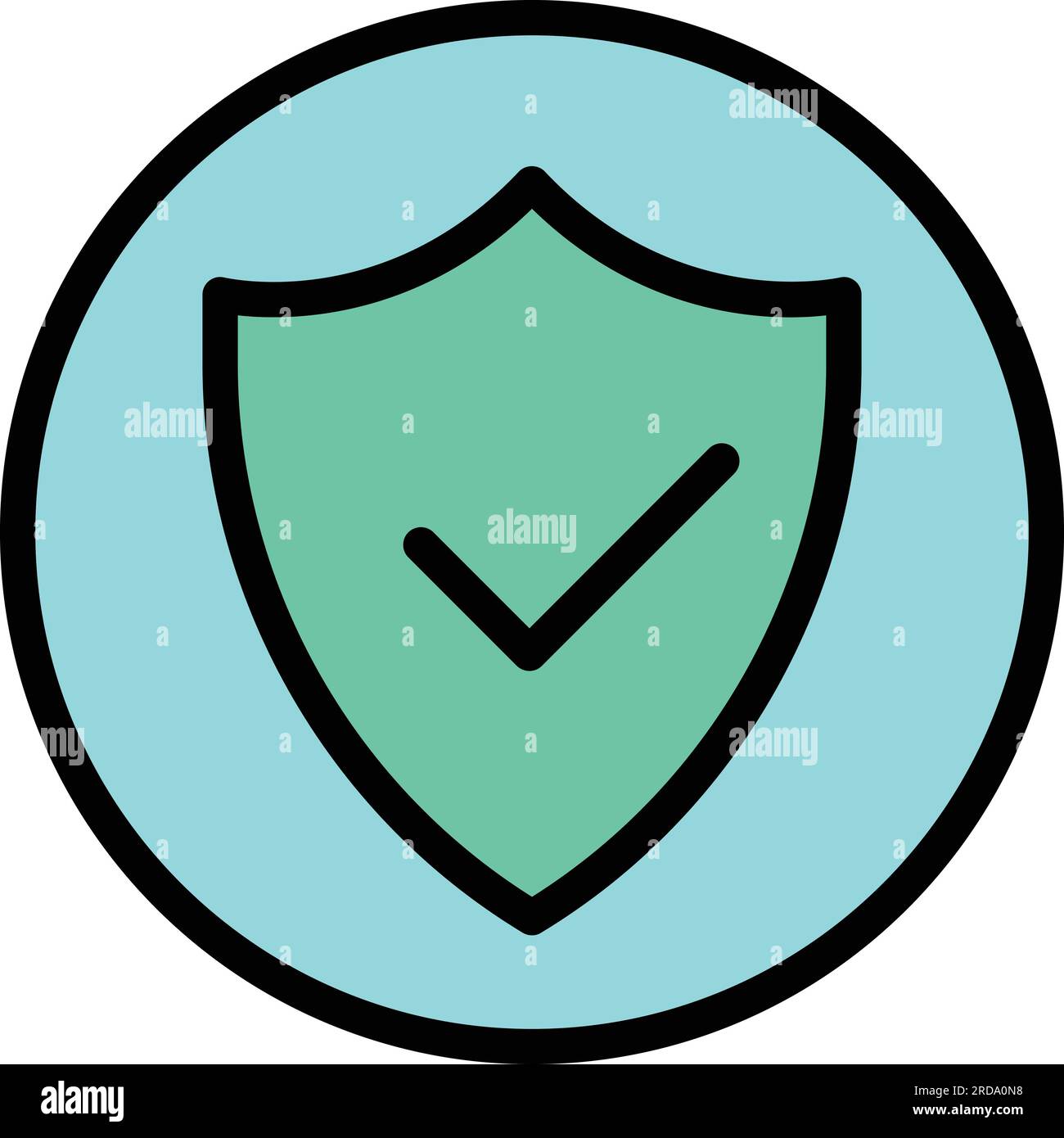 Shield active protection icon outline vector. Safety system. Protect ...