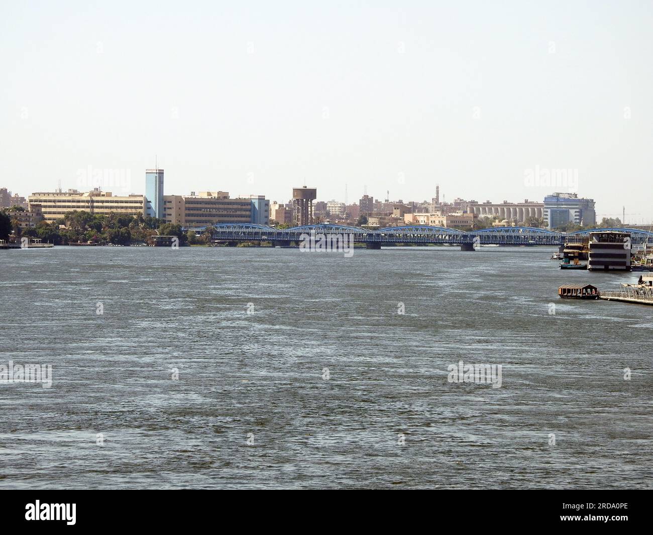 Cairo, Egypt, June 29 2023: The river Nile of Egypt with modern ...