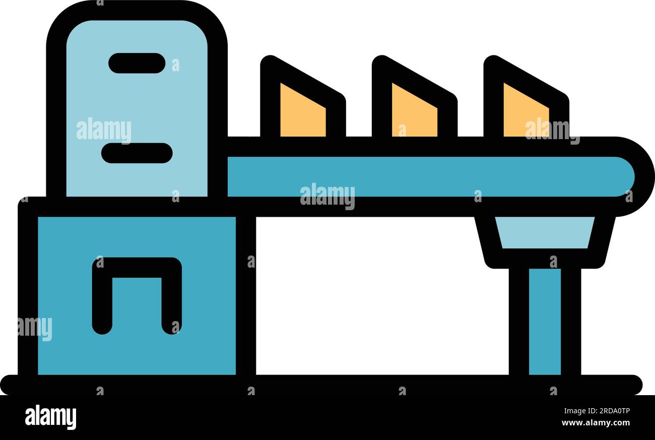 Manufacturing flow icon outline vector. Factory process. Delivery chain ...