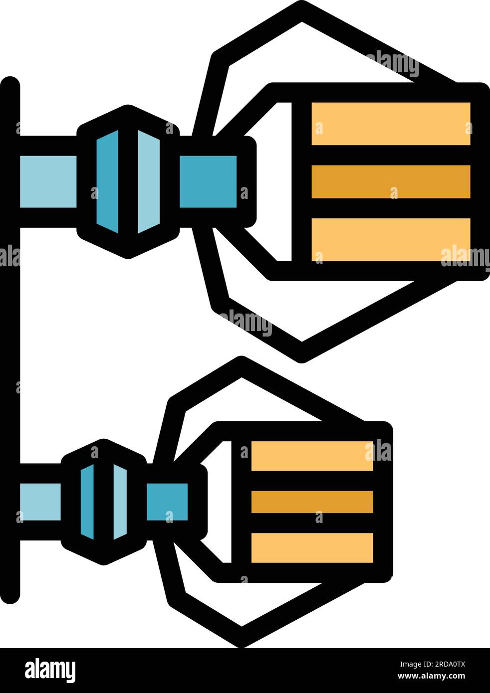 Industrial technology icon outline vector. Industry robot. Factory ...