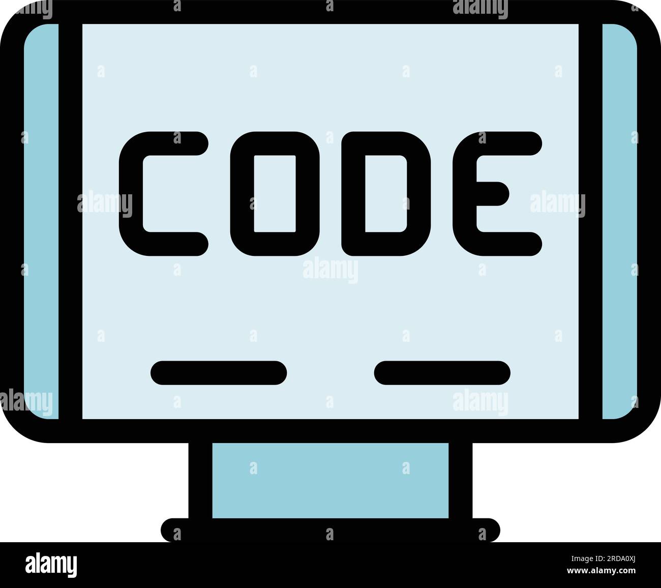 Cnc Machine Code Icon Outline Vector Work Tool Laser Factory Color Flat Stock Vector Image