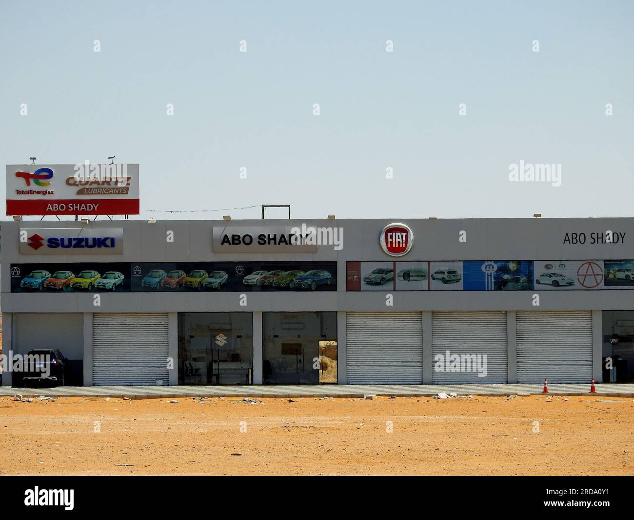 Cairo, Egypt, June 30 2023: Abo Shady services center for Fiat and ...