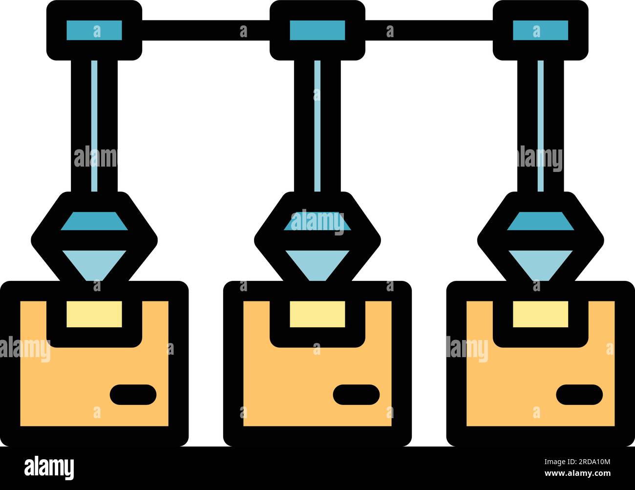Flow conveyor Stock Vector Images - Alamy
