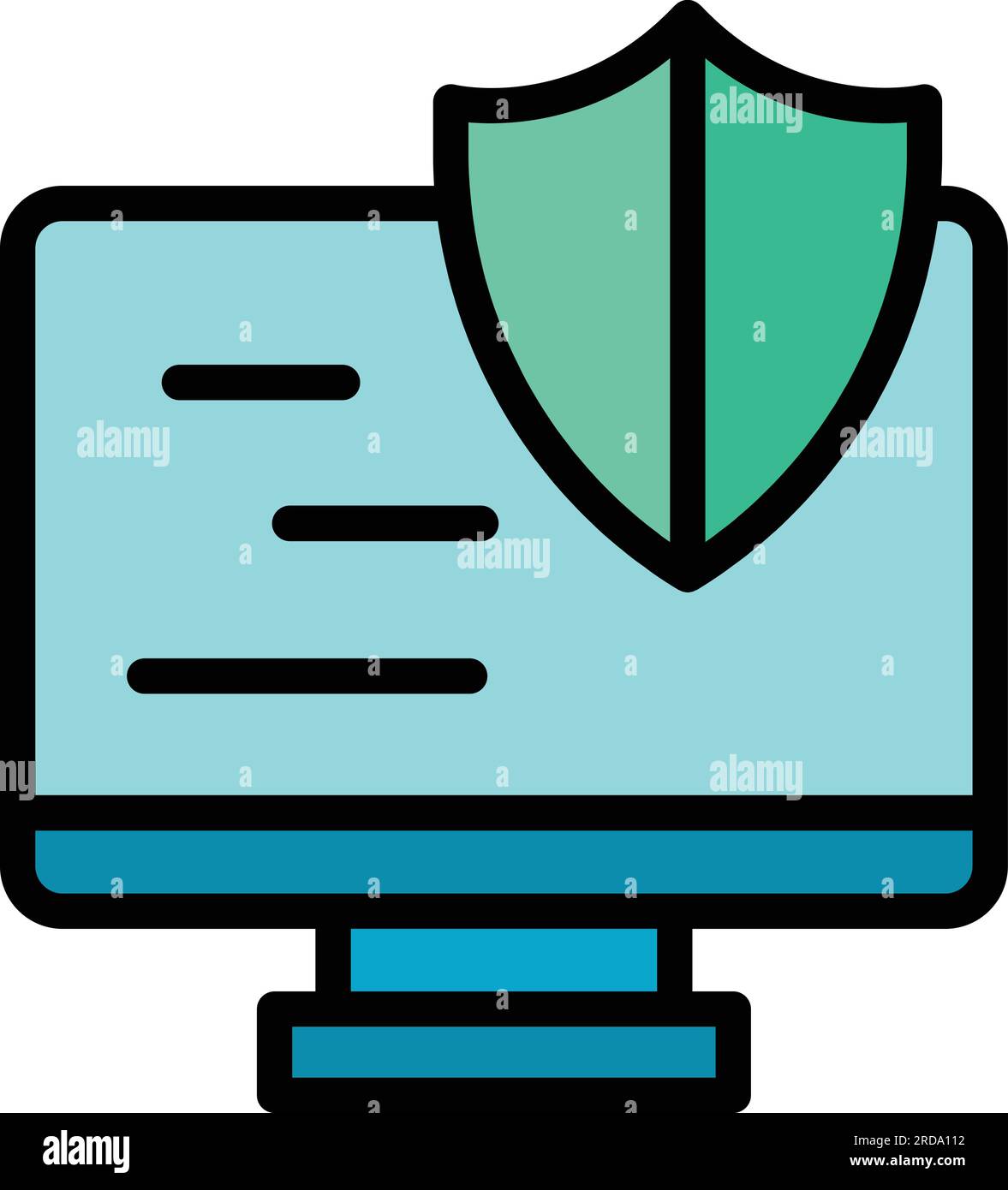 Active ativirus icon outline vector. Antivirus safety. Shield ...