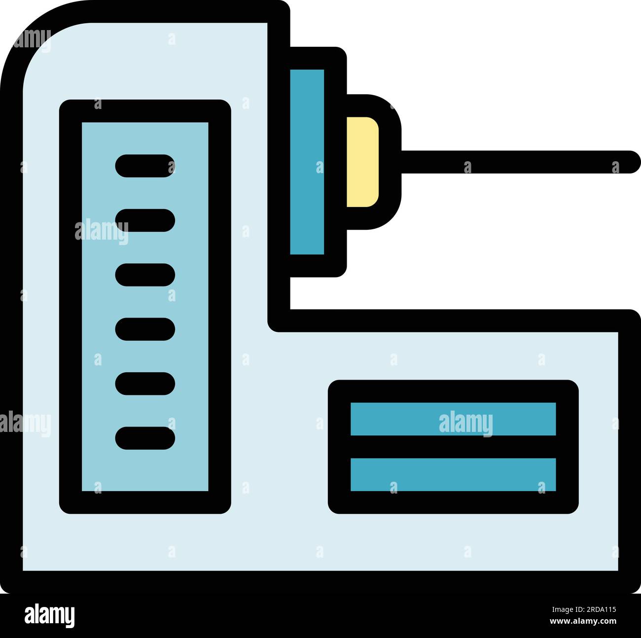 Technology cnc machine icon outline vector. Work equipment. Industry ...