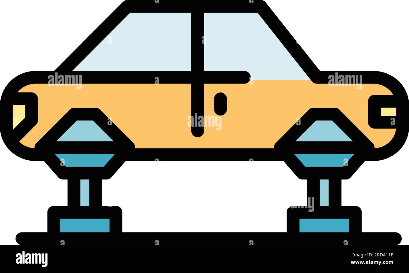 Auto production icon outline vector. Factory robot. Process equipment ...