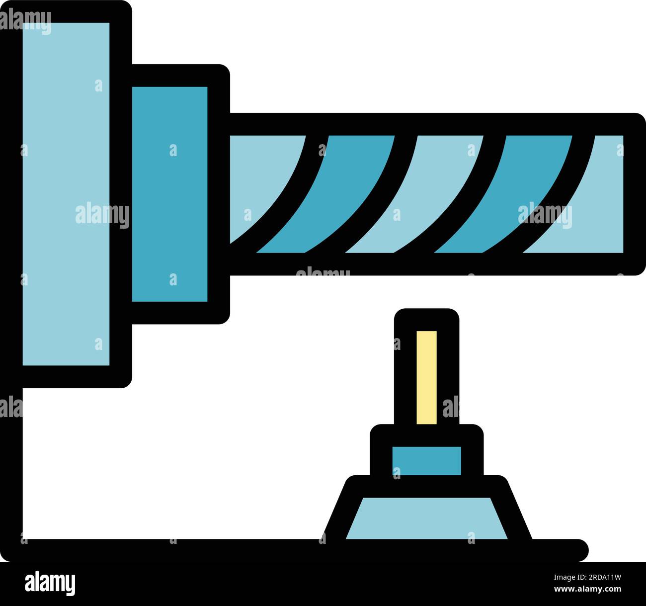 Cnc machine tool icon outline vector. Lathe equipment. Industry work ...