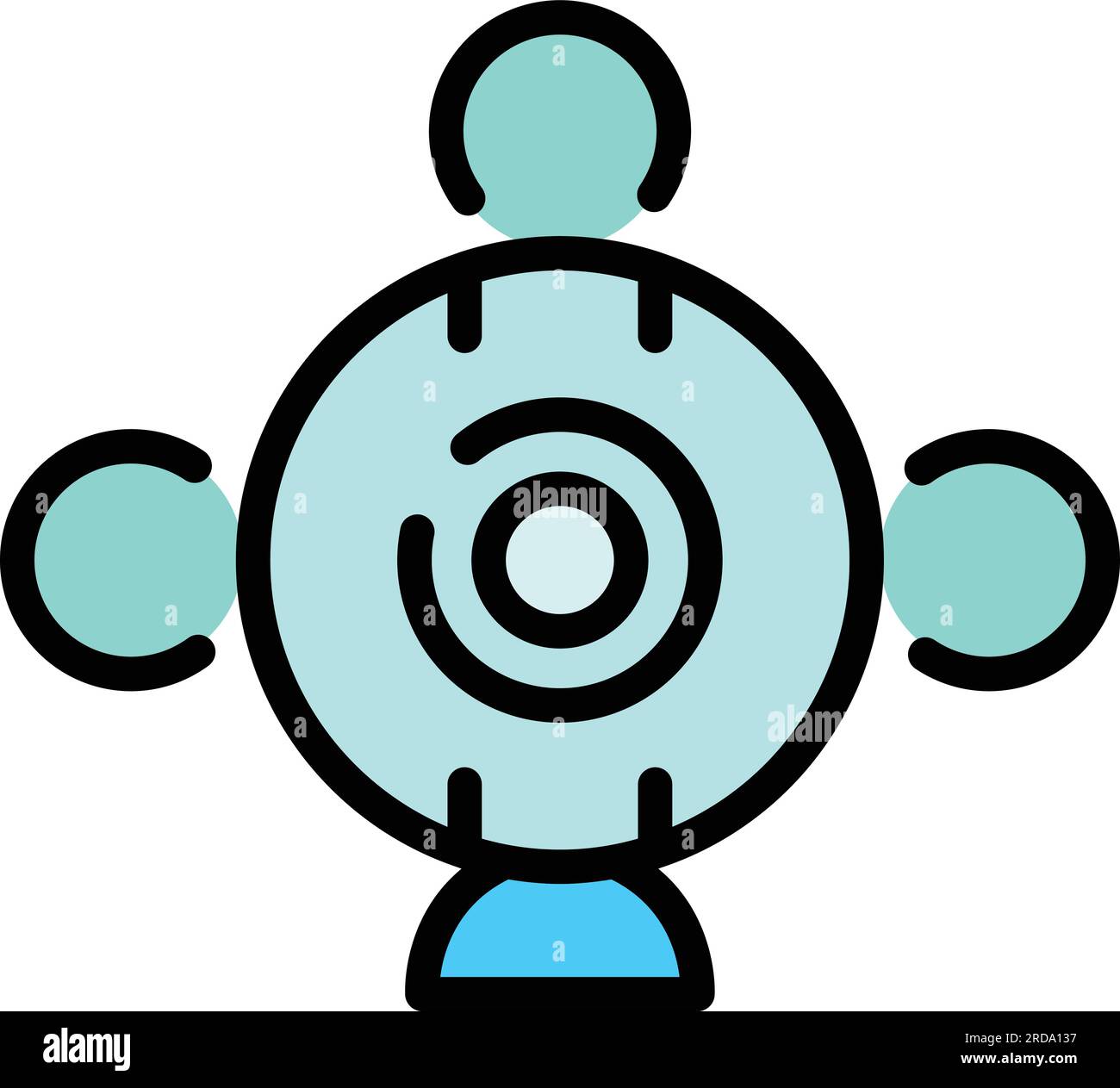 Vr platform camera icon outline vector. Digital game. Virtual reality ...