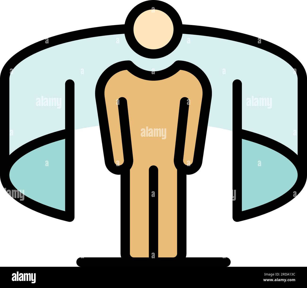 Vr platform icon outline vector. Digital reality. Virtual tour color ...