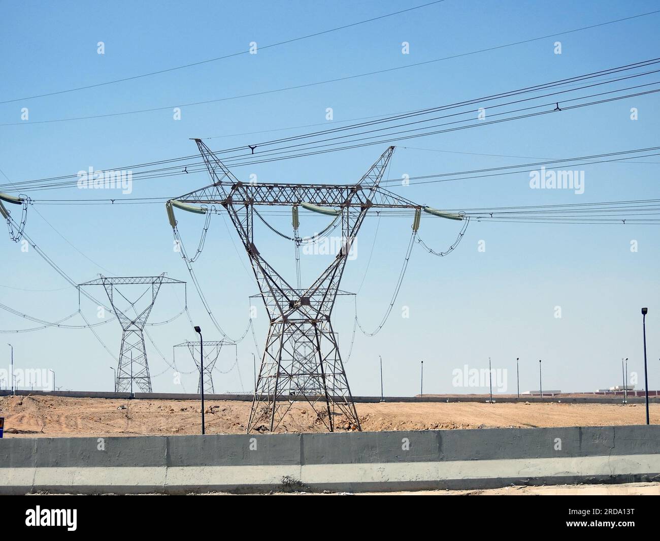 A transmission tower, electricity pylon which is a tall steel lattice ...