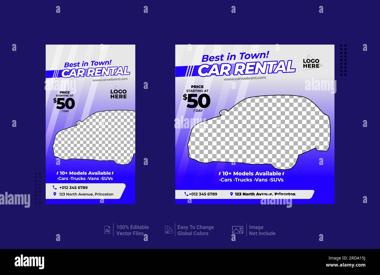 Car rental ad Stock Vector Images - Alamy