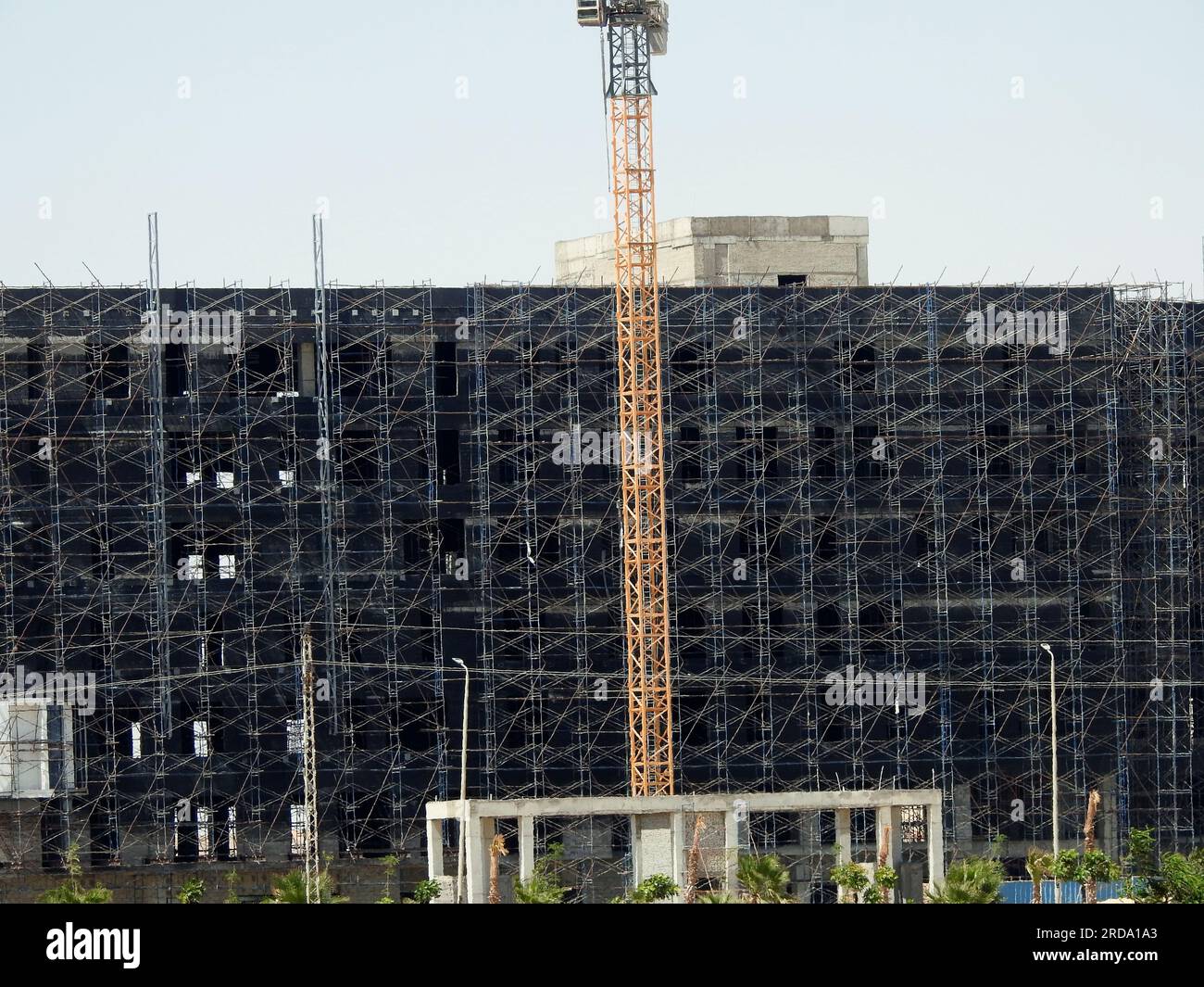A construction site of a new developmental business building with a ...