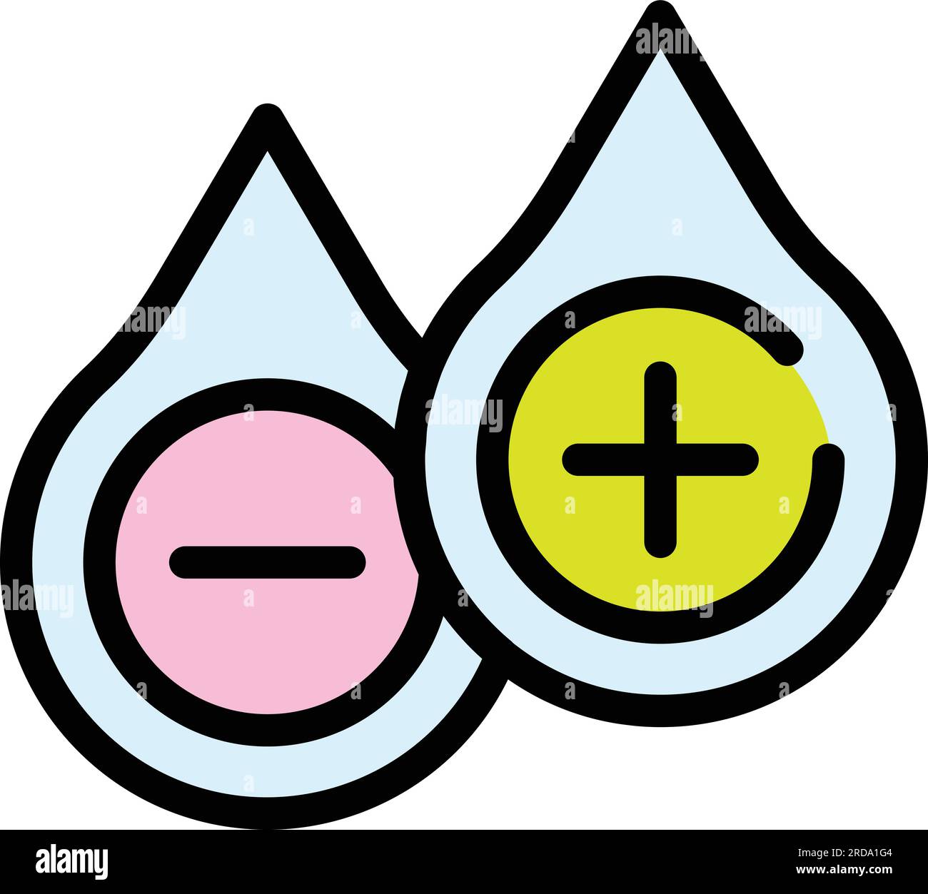 Blood group icon outline vector. Plasma type. Compatibility test color ...