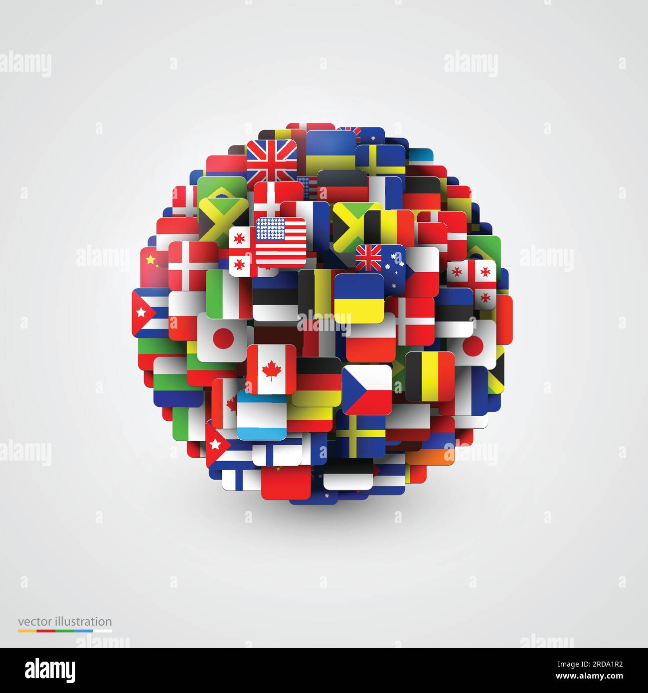Modern world flags Stock Vector Images - Alamy