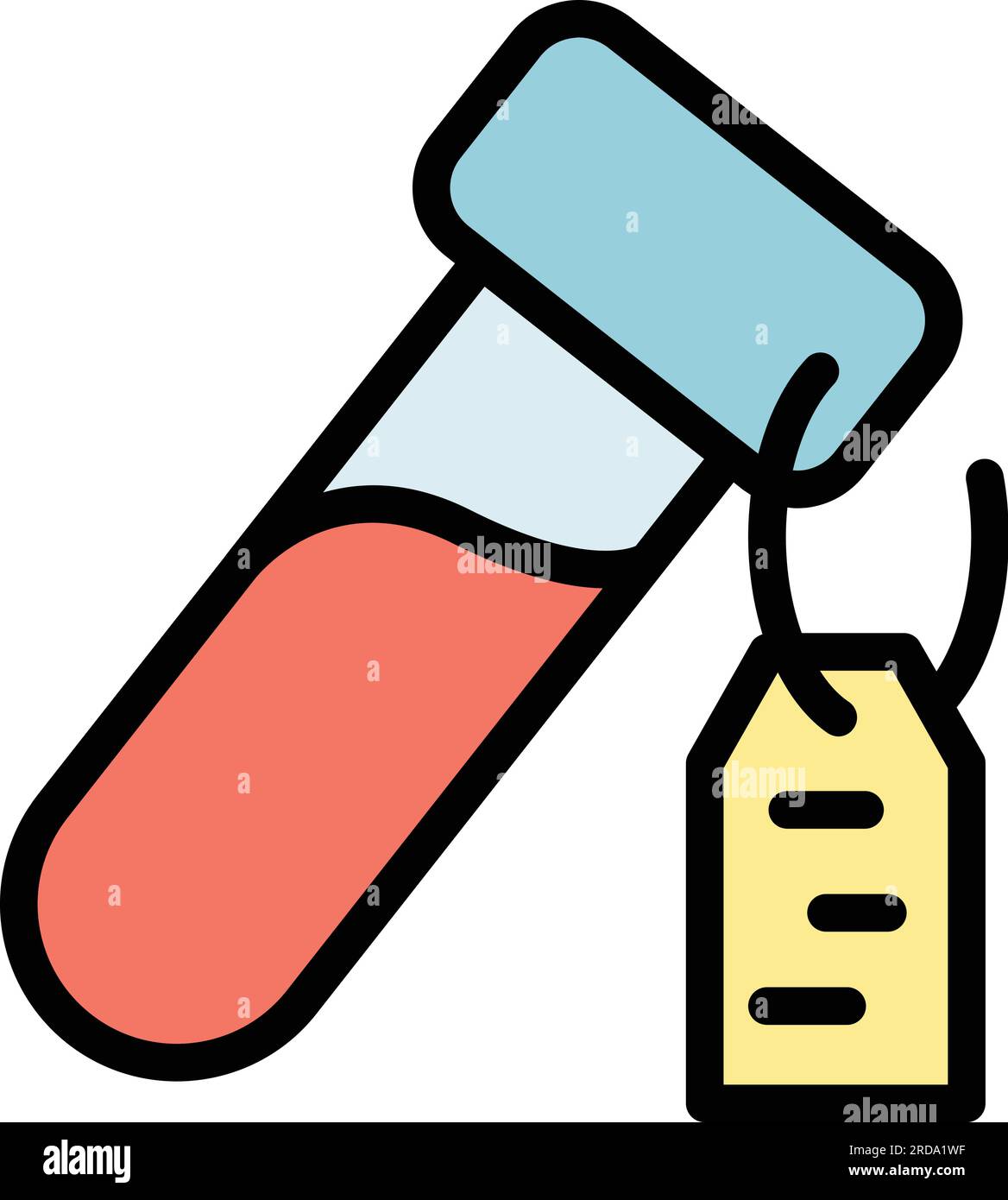 Medical test tube icon outline vector. Lab blood. Laboratory flask ...