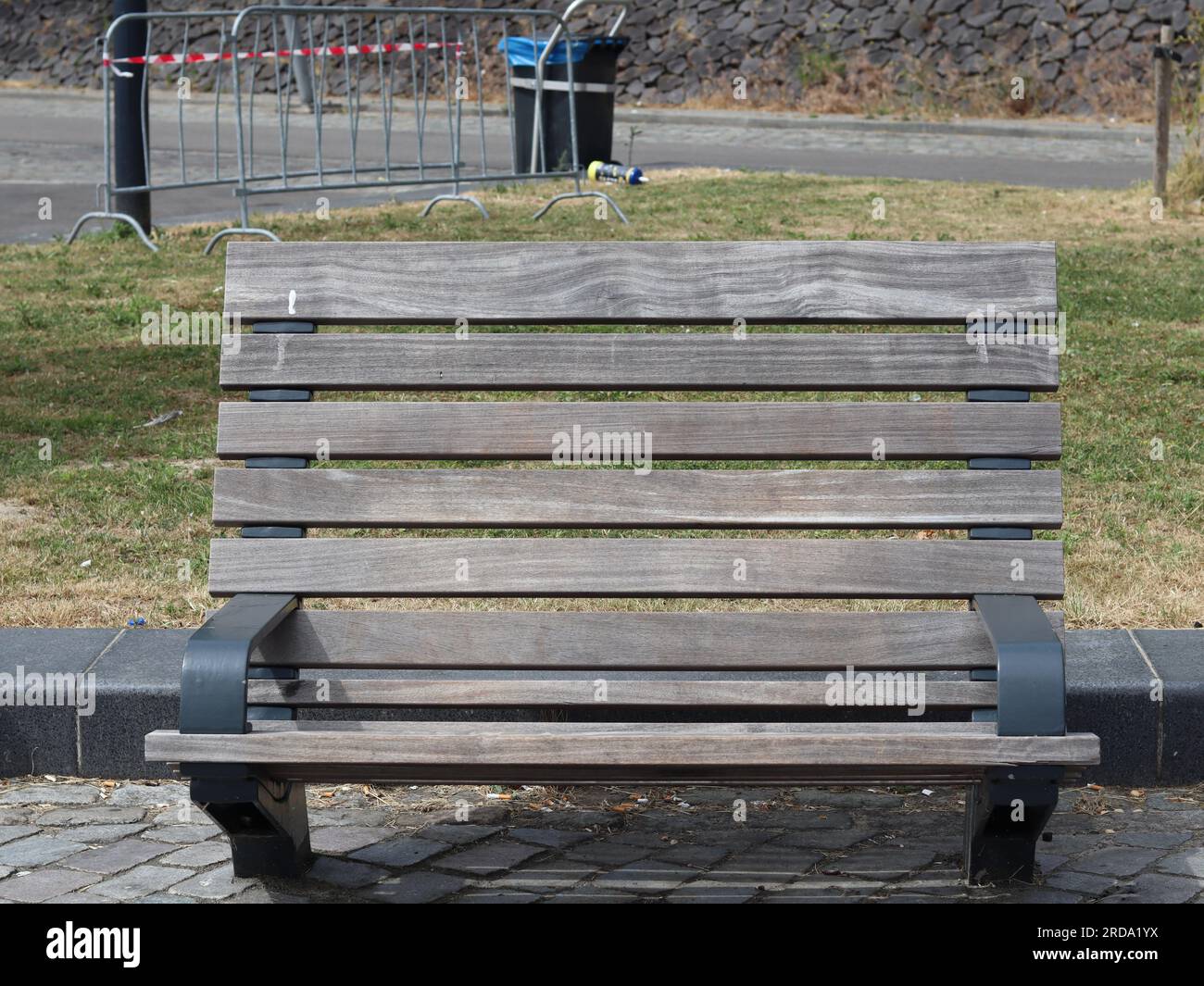 Wood Bench in Rotterdam, The Netherlands Stock Photo - Alamy