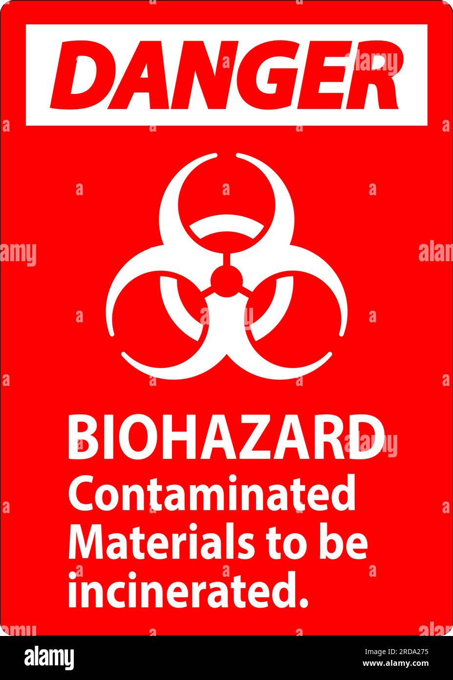 Biohazard Danger Label Biohazard Contaminated Materials To Be ...
