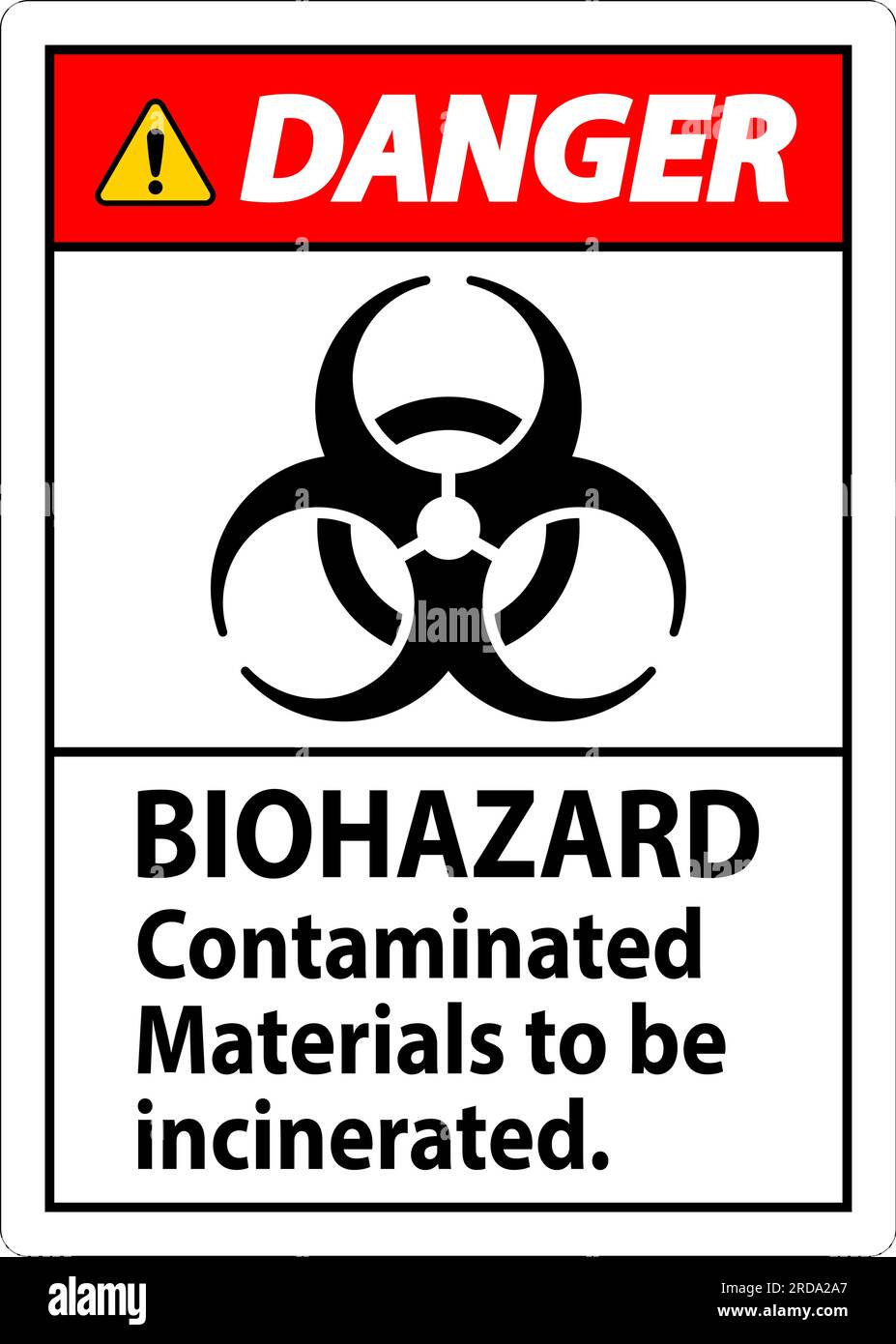 Biohazard Danger Label Biohazard Contaminated Materials To Be ...