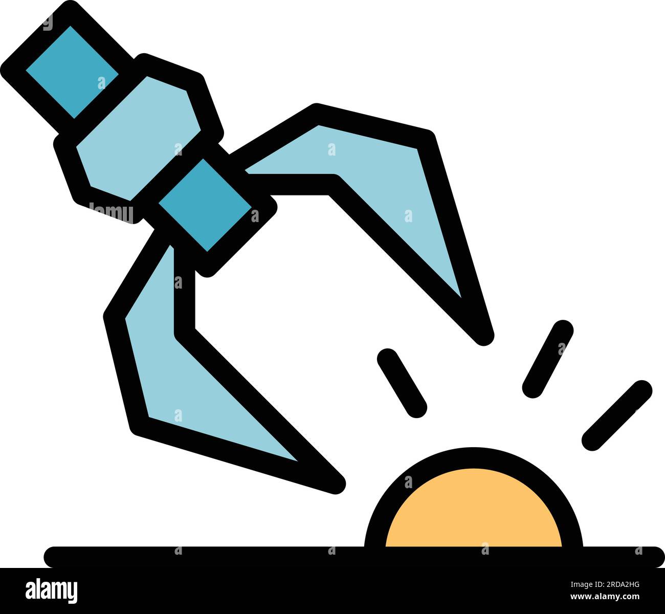 Serial Production Icon Outline Vector Factory Process Manufacture Industry Color Flat Stock