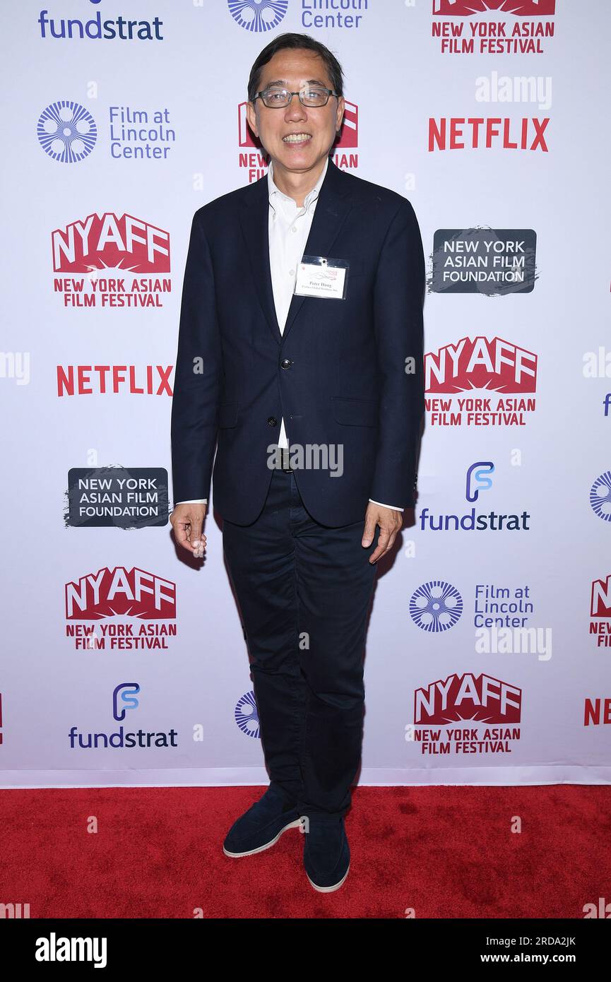 New York, USA. 19th July, 2023. Peter Hung, President Forbes Global Holdings Inc., walk the red ...