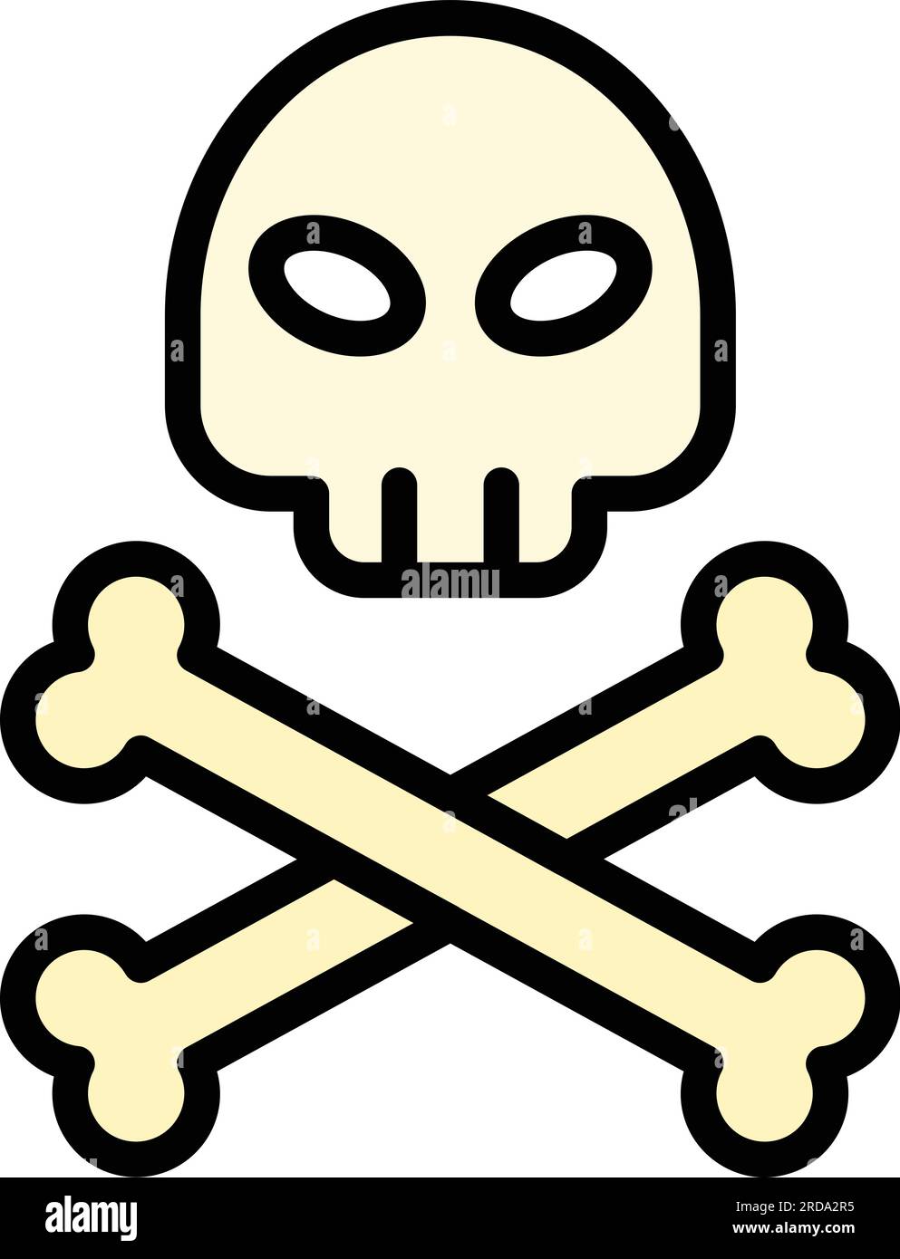 Cyber security skull icon outline vector. Stop fraud. Secure key color ...