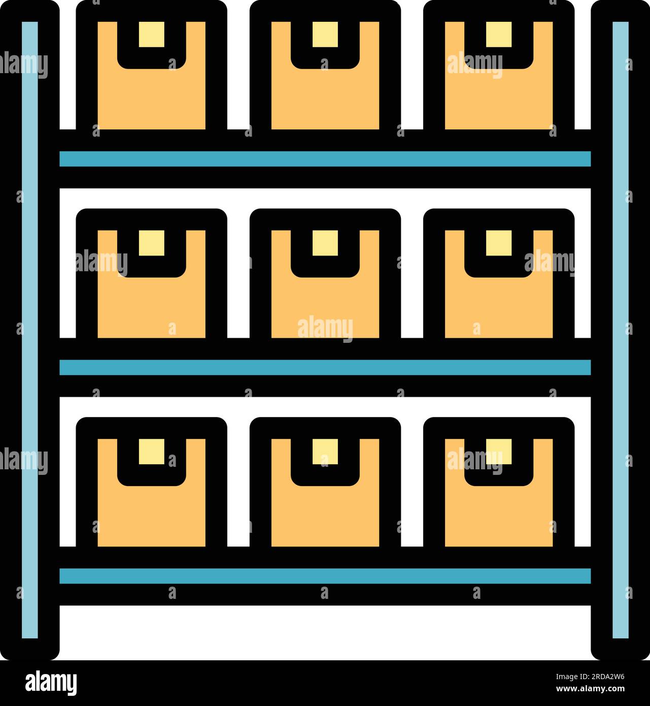 Factory storage icon outline vector. Industry production. Manufacture ...