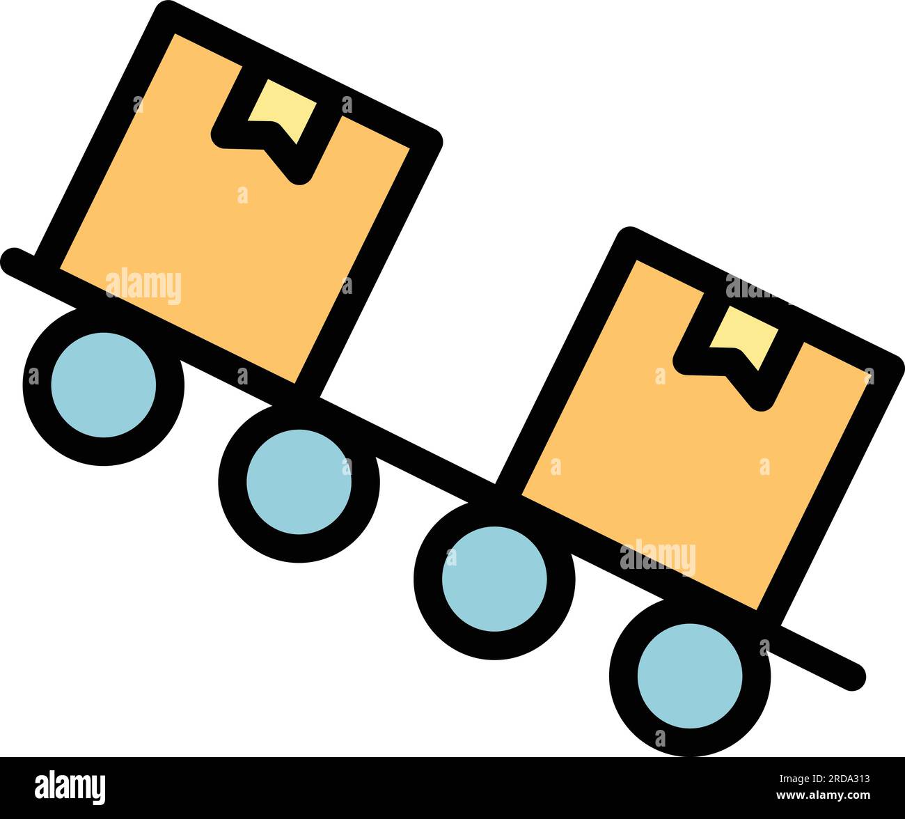 Production chain icon outline vector. Supply industry. Factory process ...