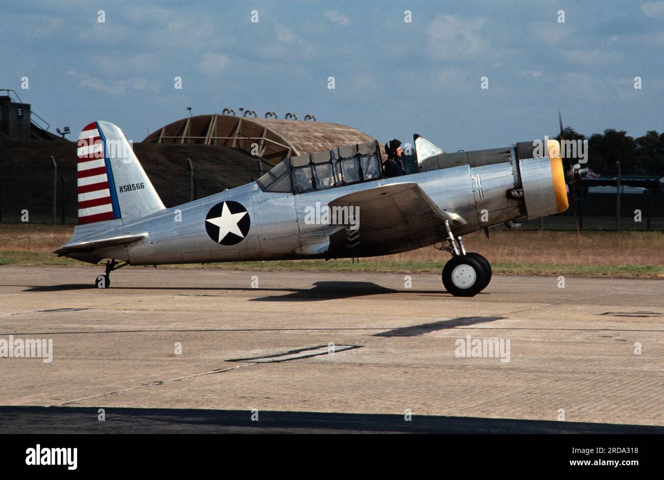 A Vultee BT-15 Valiant Second World War military training aircraft ...