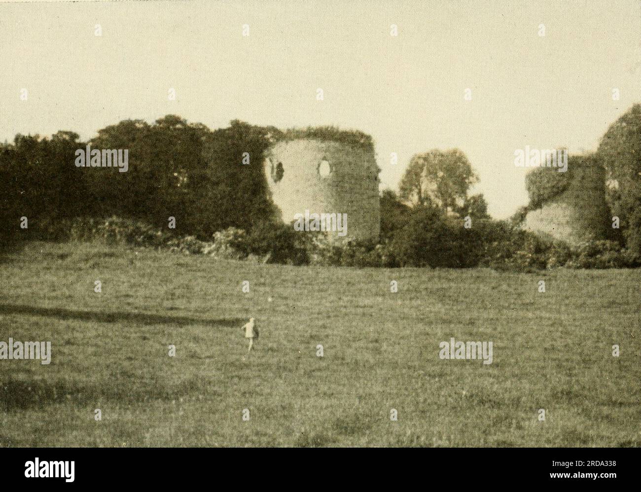 Ruins of Chartley Castle, Derbyshire from the book ' In unfamiliar ...