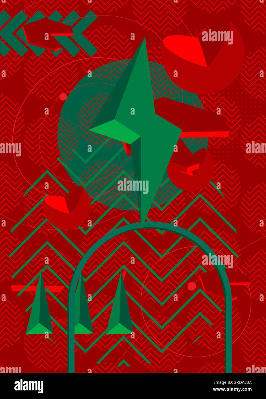 Green and red graphic background illustration design. Vector with color ...