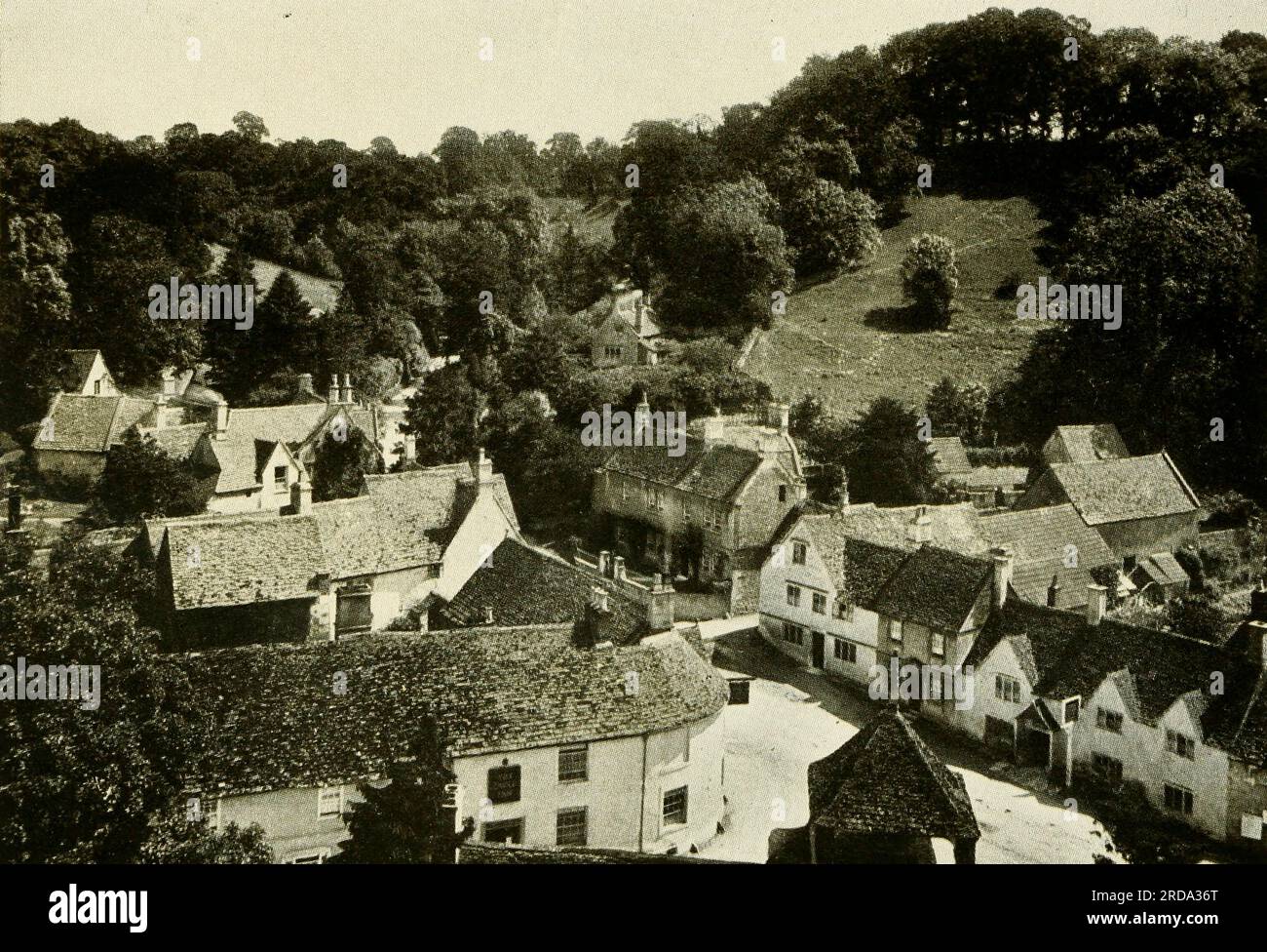 Castle Combe Village, Wiltshire from the book ' In unfamiliar England ...