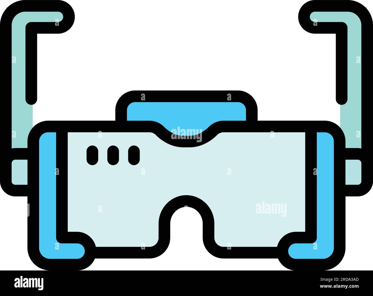 360 vr glasses icon outline vector. Digital platform. Virtual tour ...