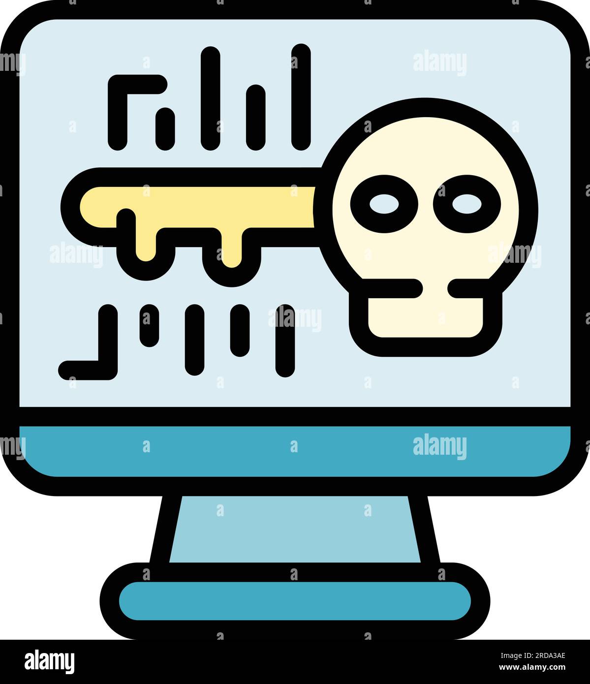 Hacker Fraud Icon Outline Vector System Lock Cyber Key Color Flat Stock Vector Image And Art Alamy