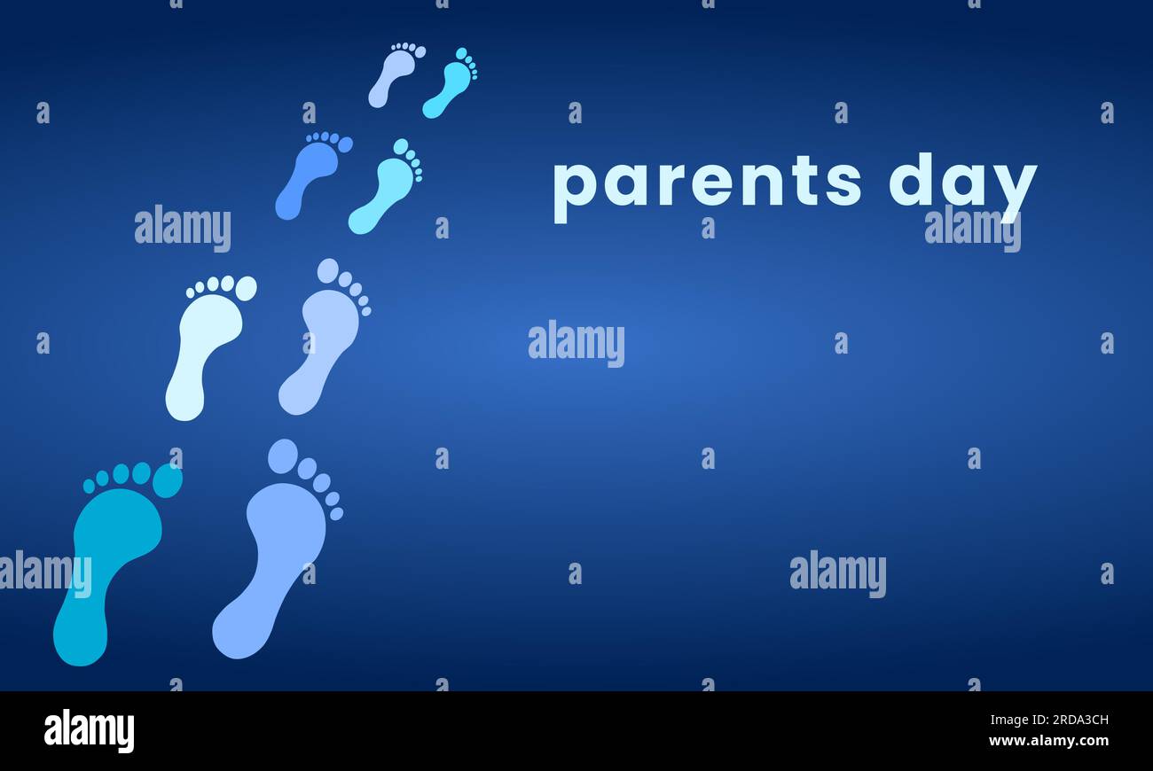Happy parents day with foot print graphic design. Vector illustration ...