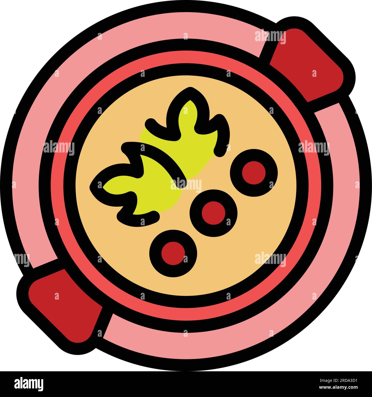 Top view mushroom cream Stock Vector Images - Alamy