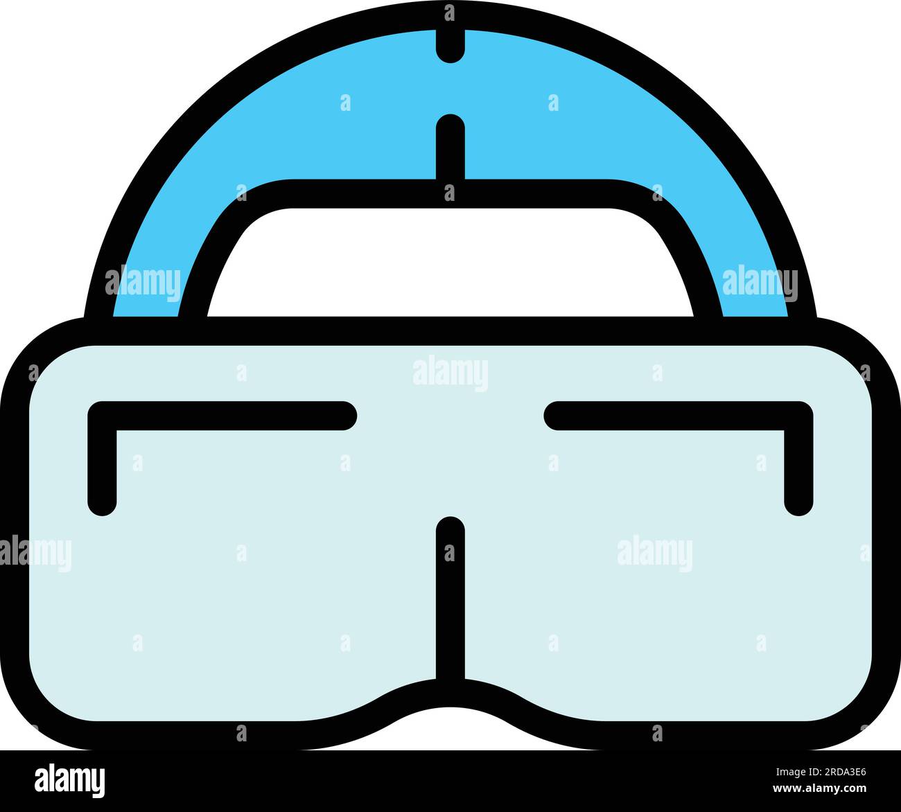 Vr headset icon outline vector. Virtual platform. Digital reality color flat Stock Vector Image ...