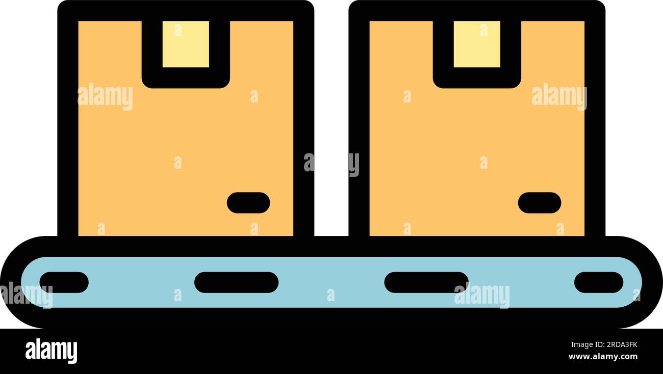 Production workflow icon outline vector. Factory process. Industry ...