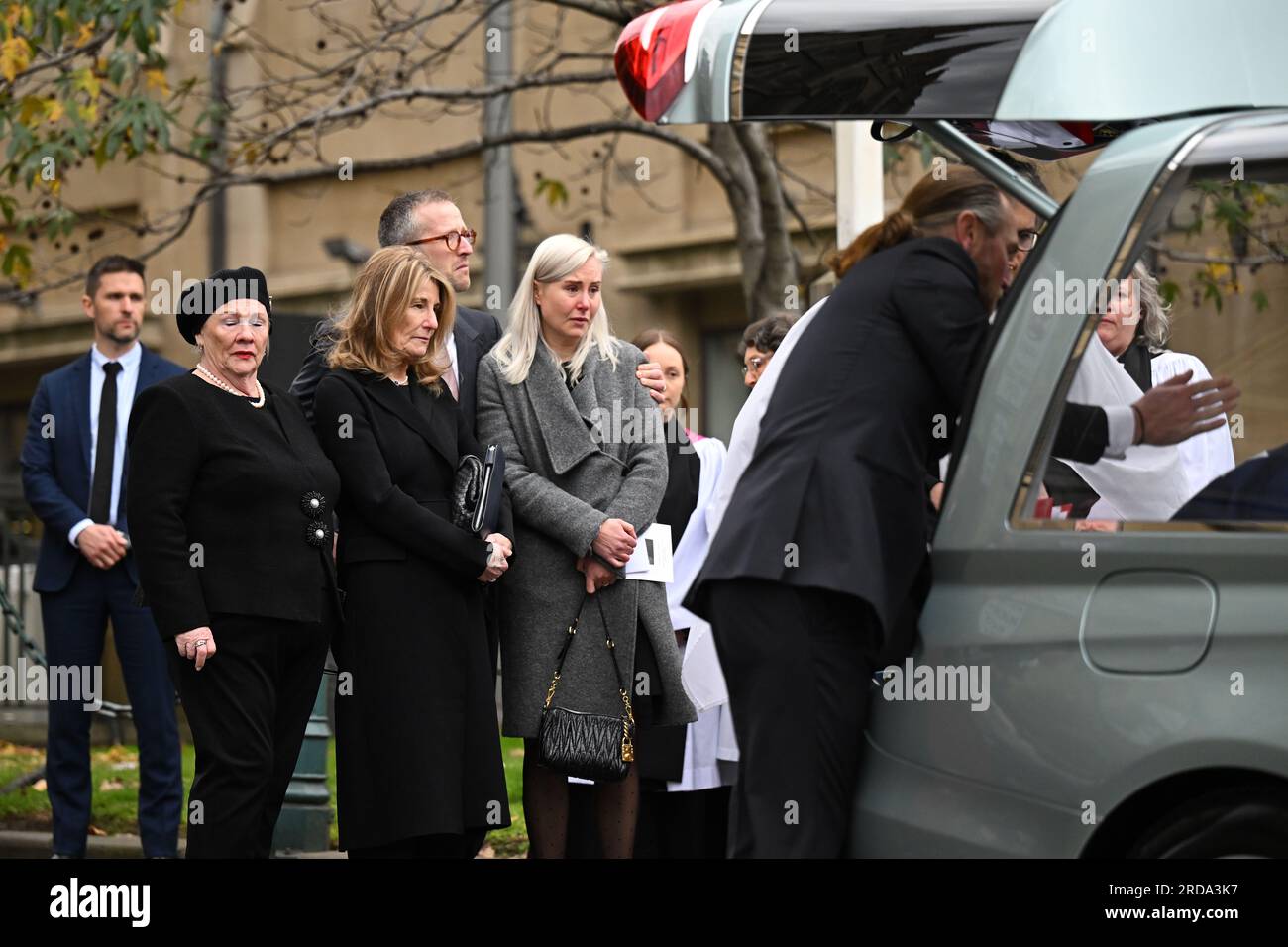 Melbourne, Australia. 20th July, 2023. Carole Crean (2nd left), wife of ...