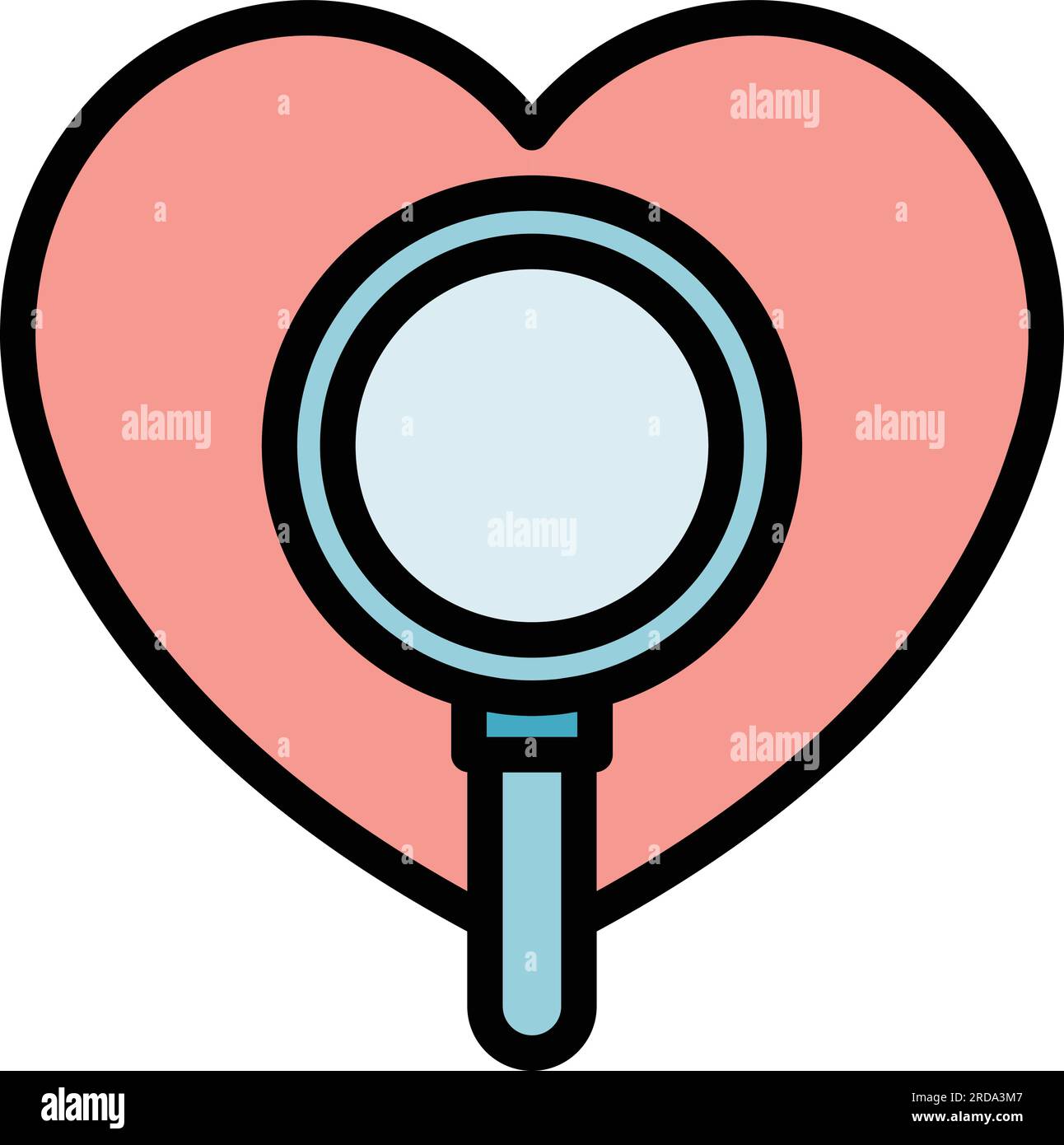 Scanning heart icon outline vector. Scan heartbeat. Patient health ...