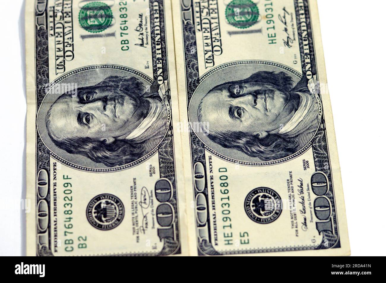 100 one hundred dollar banknote currency cash money old series with the ...