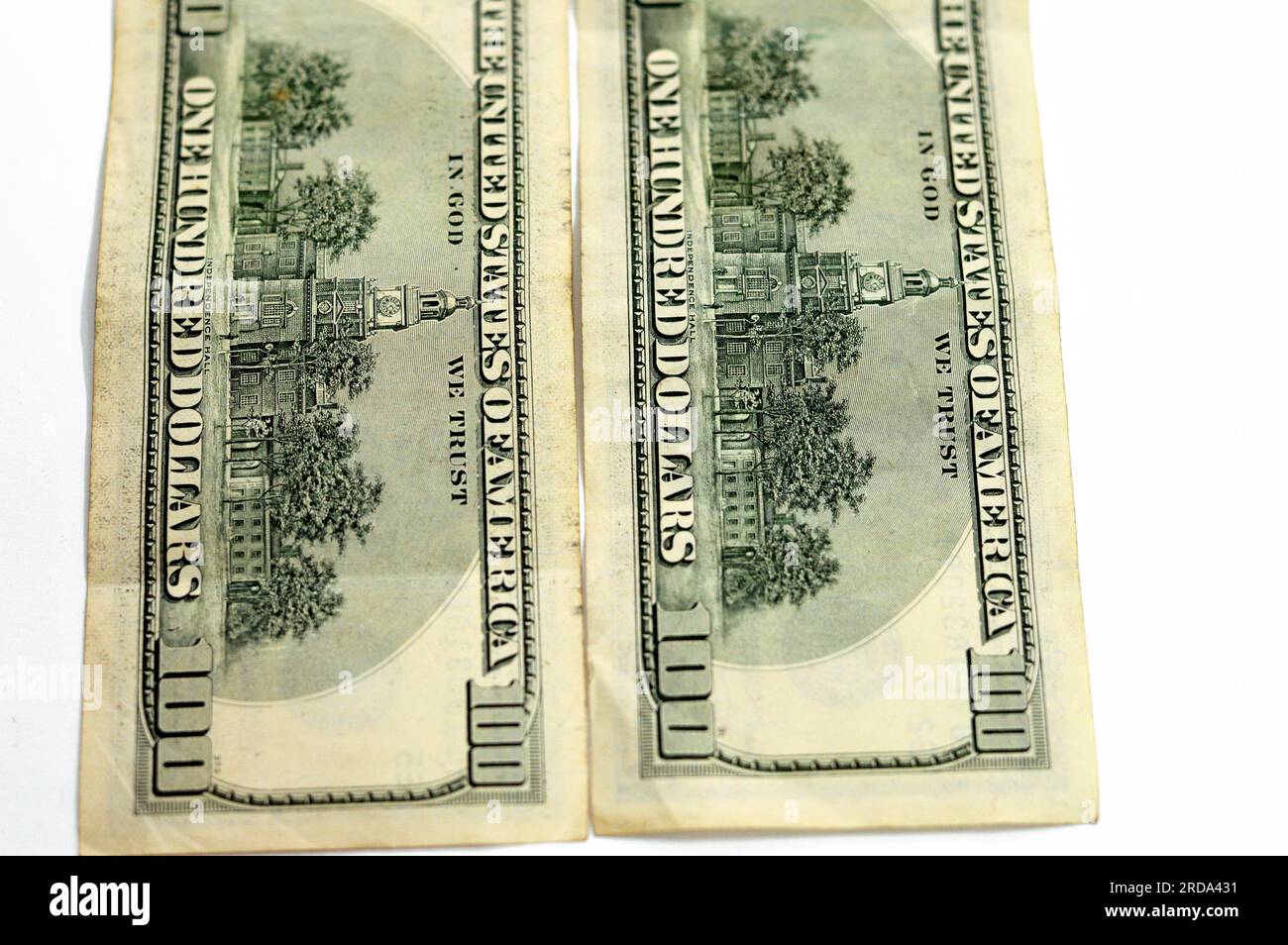 100 one hundred dollar banknote currency cash money old series with the ...