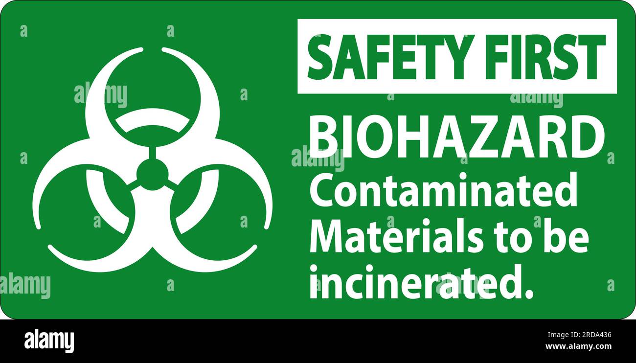 Safety first biohazard label hi-res stock photography and images - Alamy