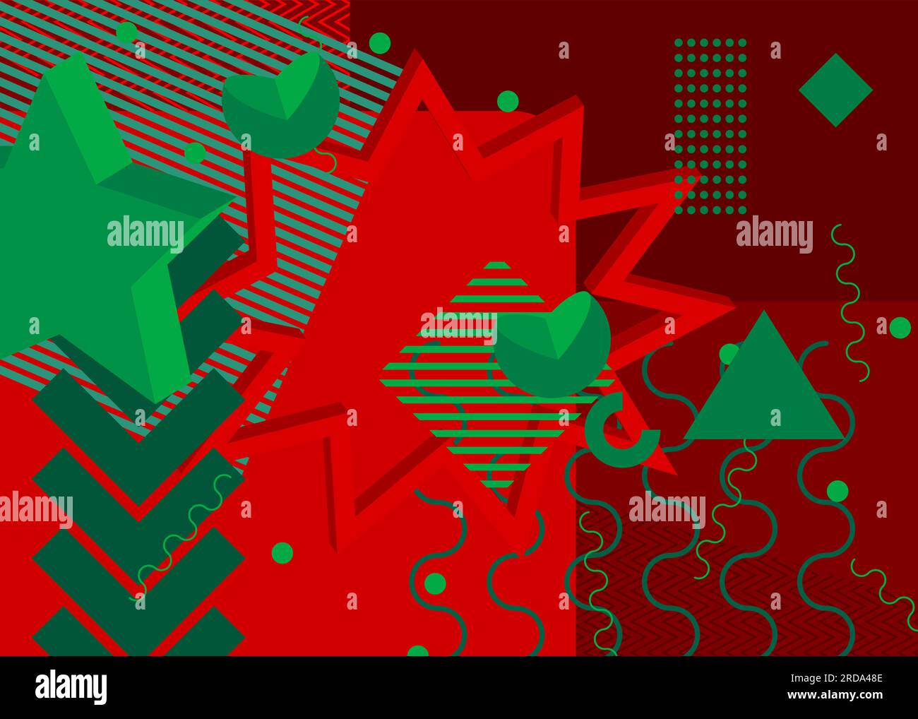 Green and red graphic background illustration design. Vector with color ...